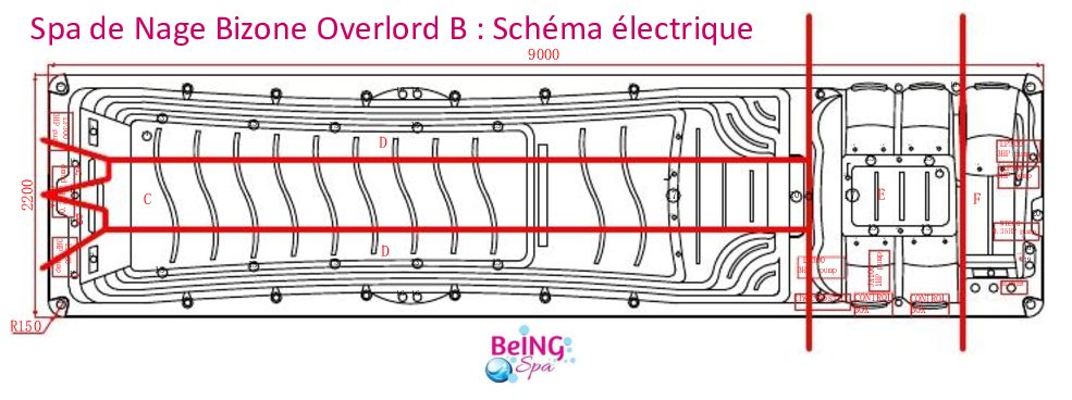 SPA DE NAGE OVERLORD B 9M - 5 places - Ethic SPA