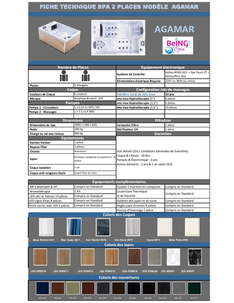 SPA AGAMAR BEING SPAS - 2 places - Ethic SPA